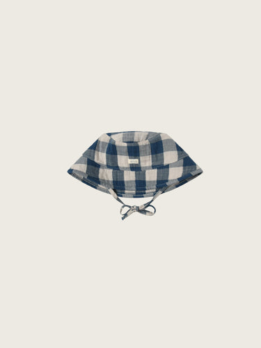 Pottery Blue Gingham Bucket Sun Hat | Organic Zoo
