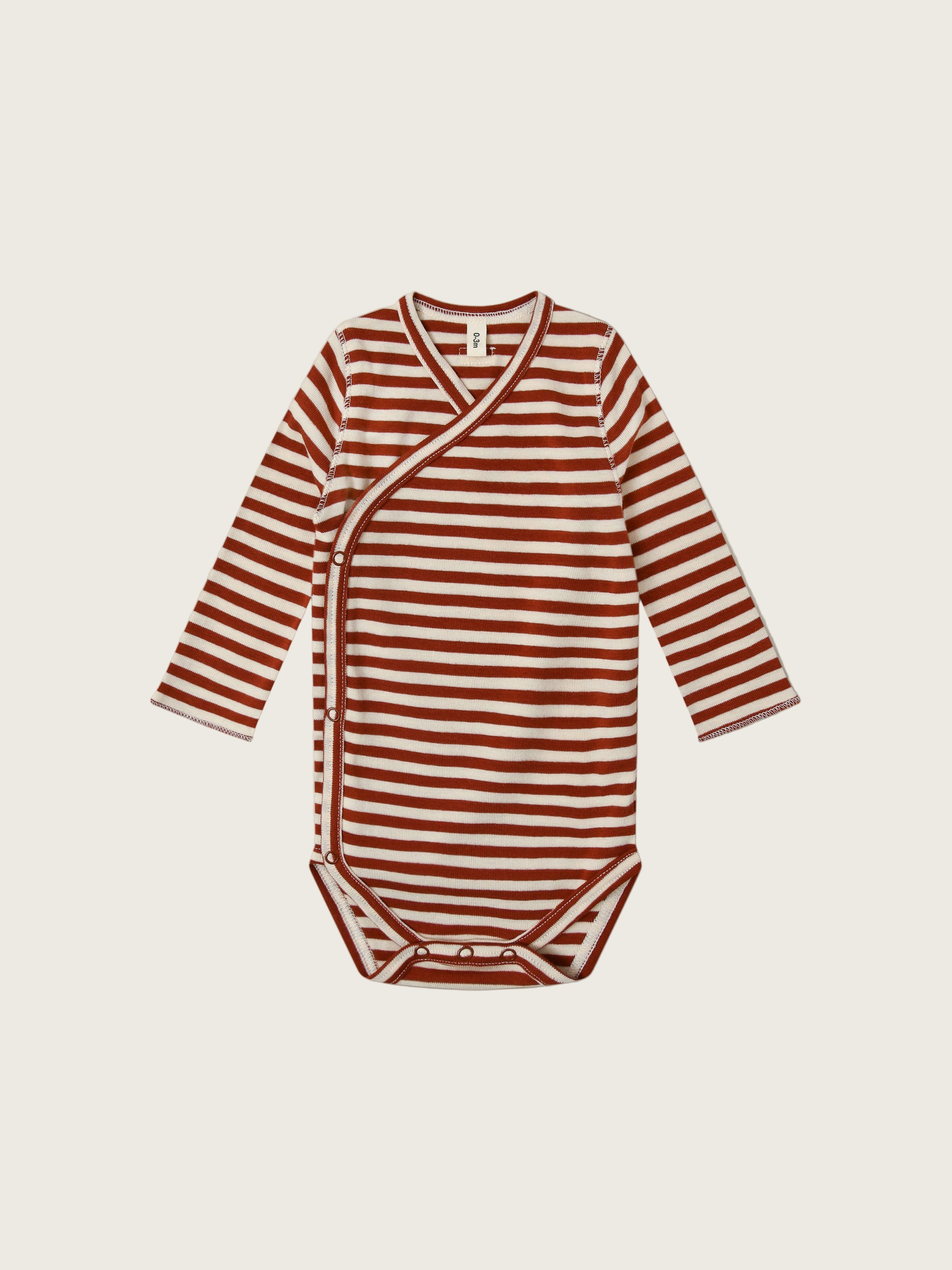 Paprika Stripes Wrap Bodysuit | Organic Zoo