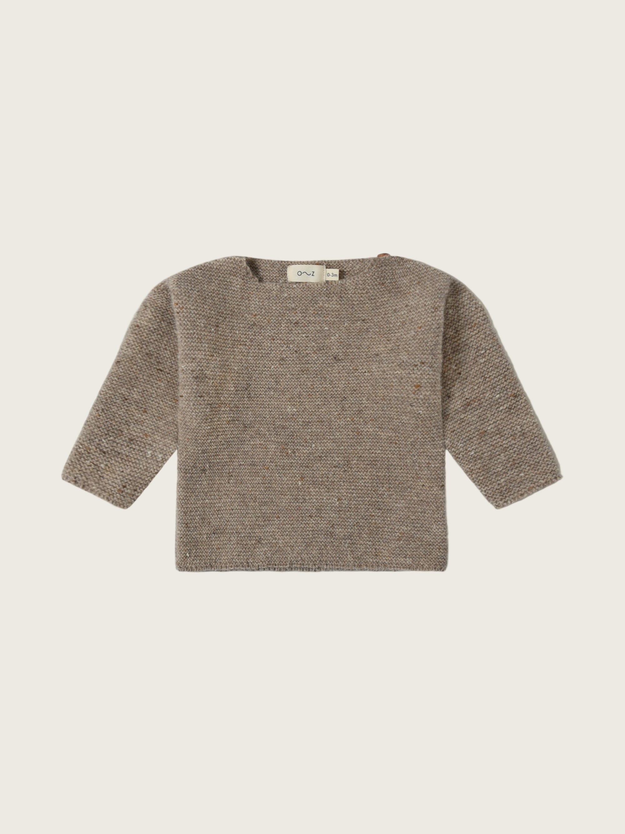 Oatmeal Shoulder Button Wool Jumper | Organic Zoo